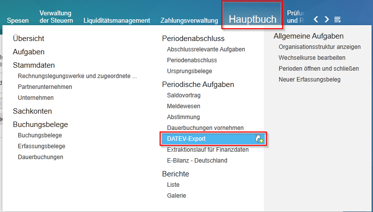 Kurzanleitung: DATEV-Export